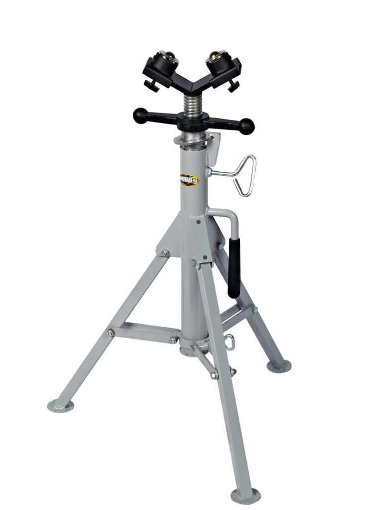 Adjustable Height V-Head HeavyLift 1000 Pipe Jack Stand - Woodward Fab